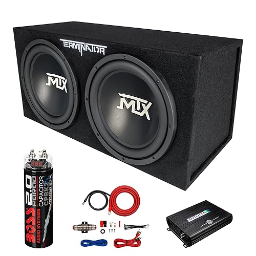 MTX 12 Inch 1200 Watt 4 Ohm Dual Loaded Car Audio Subwoofer Package ...