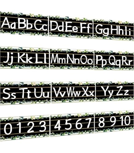 Classroom Bulletin Board 11-Piece Set - ABC Number Classroom Wall Decor ...