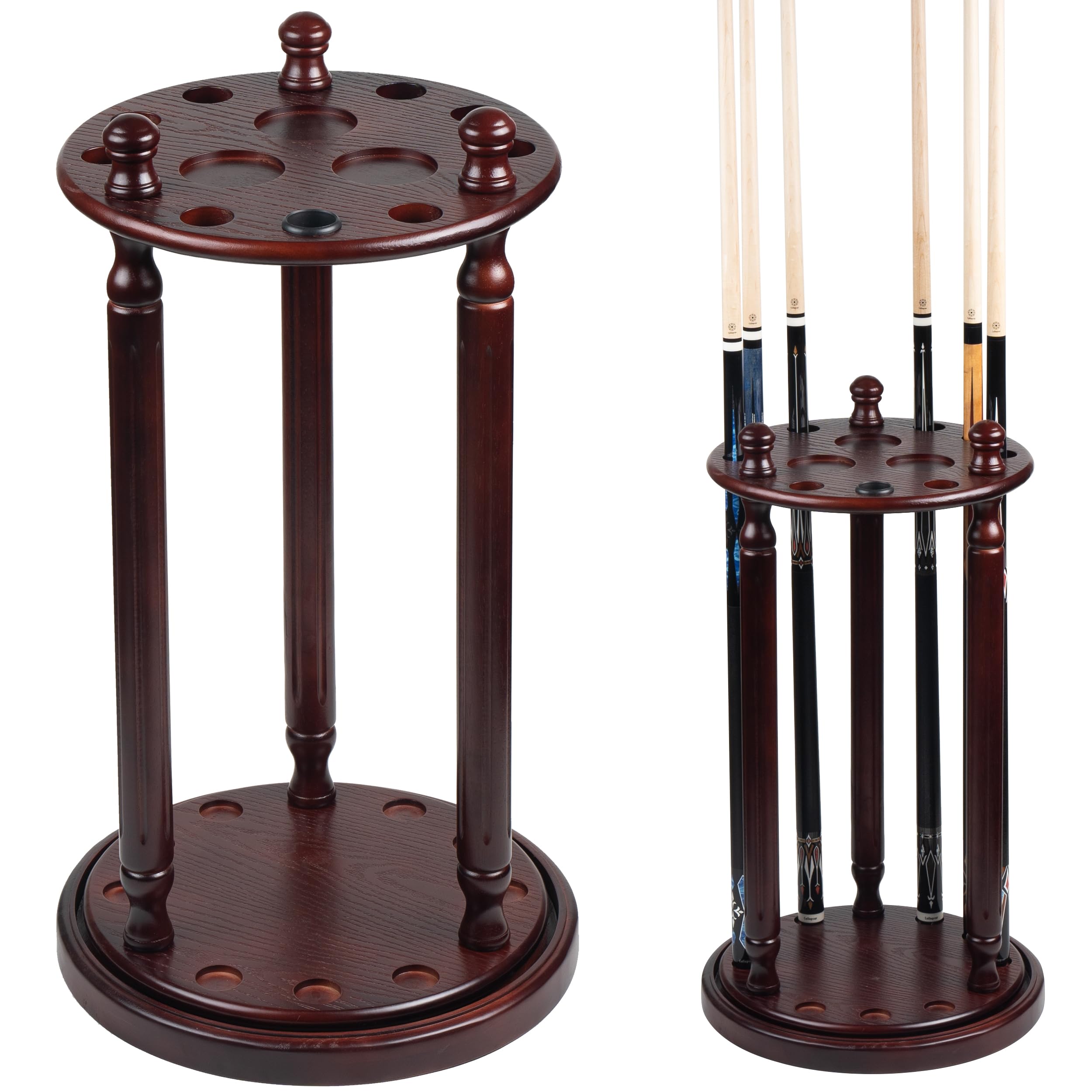 Mua Revolving Pool Stick Holder - 100% Solid Wood Billiard Pool Cue ...