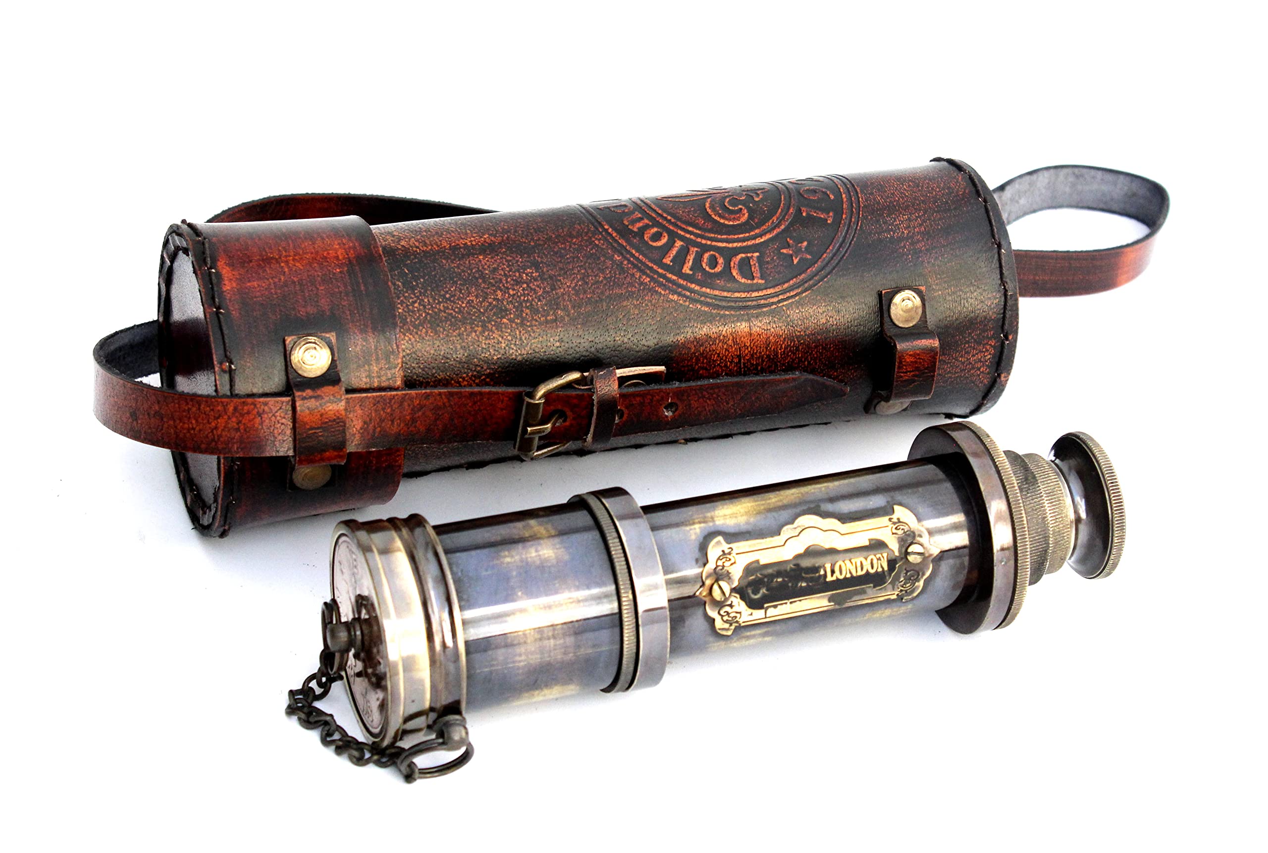 Vintage Ship Brass Telescope Marine Sailor Watching and Trekking Royal ...