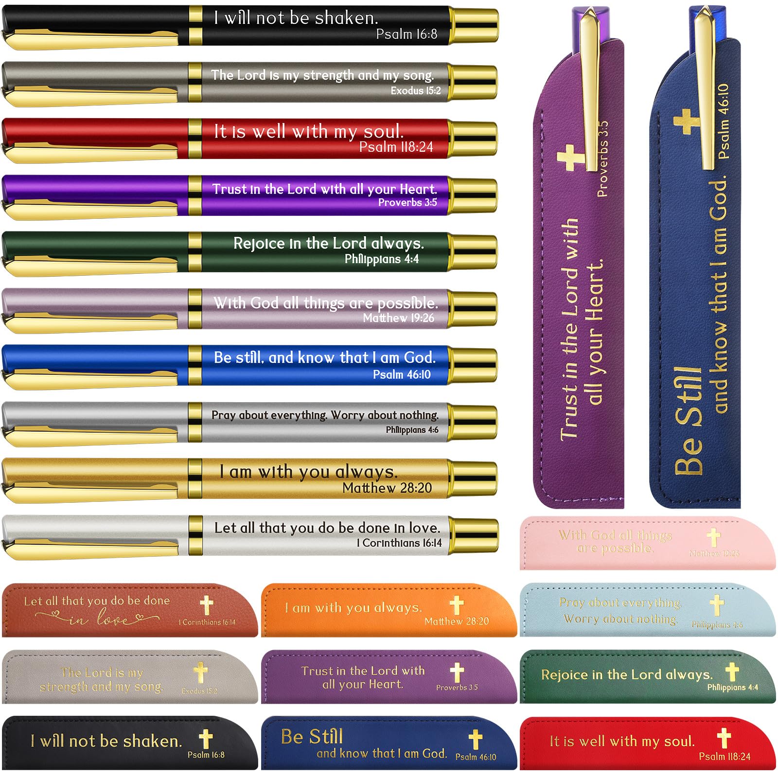 Spakon Christian Gifts Bulk for Church Bible Verse Ballpoint Pens with ...
