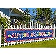 Amazon.com : Nepnuser Autism Awareness Fence Banner Love Needs No Words ...