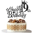 Amazon.com: Ushinemi 19th Birthday Cake Topper - 19 Brithday ...