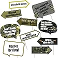 Amazon.com: Funny Army Photo Booth Props - Military Camouflage Hero ...