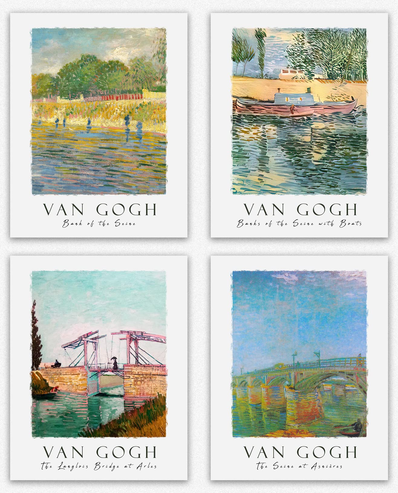 Van Gogh Poster Set Room Aesthetic / Set of 4 River Paintings Set of ...