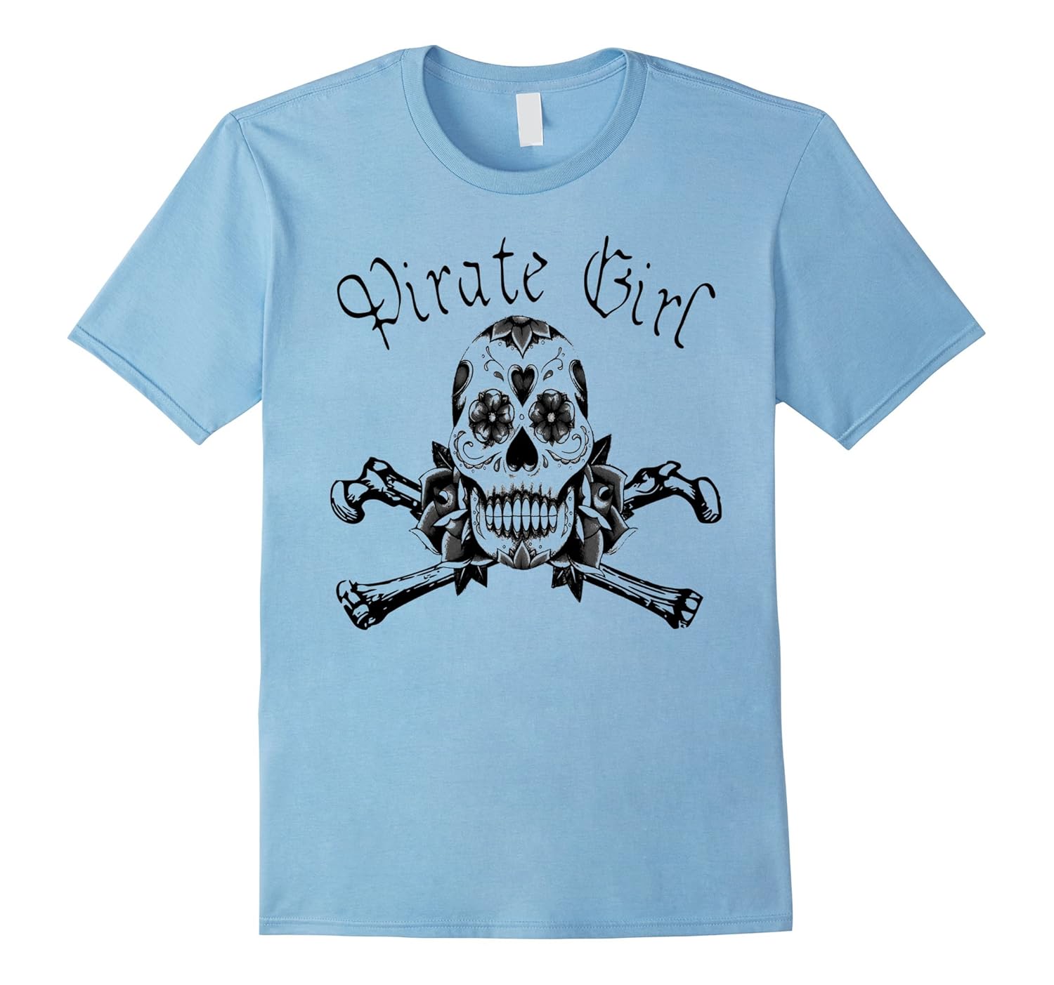 Pirate Girl TShirt Womens Shirt Gift Calavera Sugar Skull-CL – Colamaga