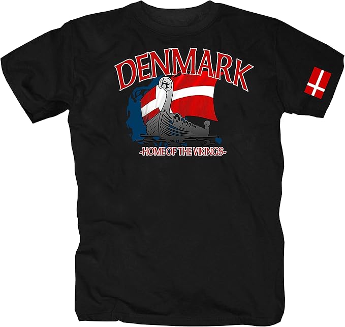 Denmark T-Shirt: Amazon.co.uk: Clothing