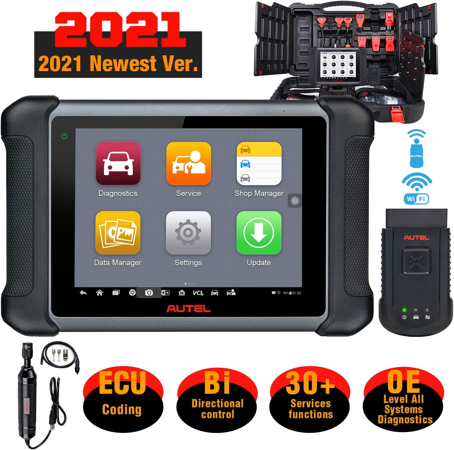 Autel MaxiSys MS906BT Automotive Scan Tool, 2021 Newest Car Diagnostic ...