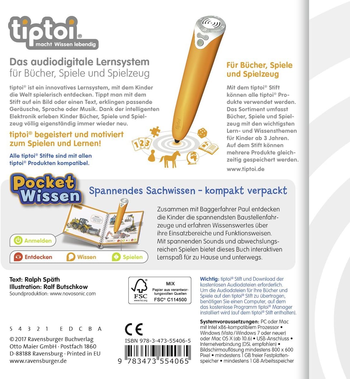 tiptoi Ravensburger Book 4-7 Years | Pocket Knowledge – Construction ...