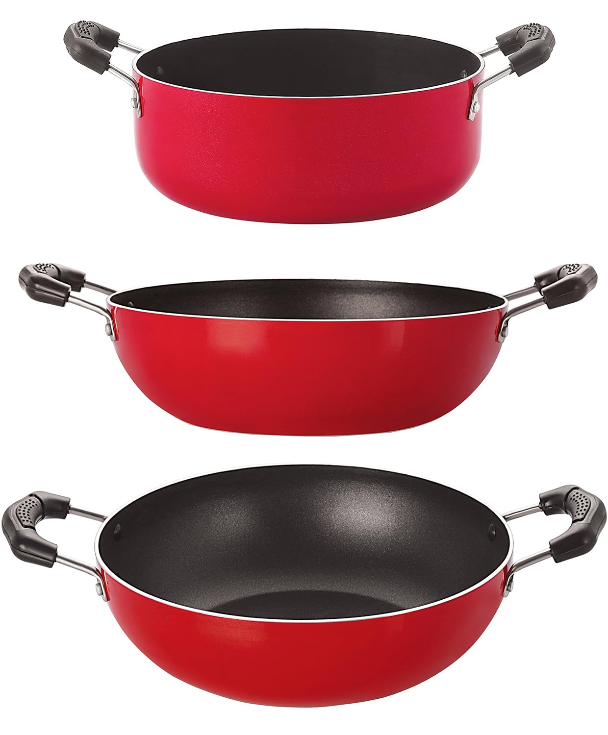 Nirlon Non-Stick 3 Layer Coated Chemical Free Aluminium Kitchen Cooking ...