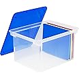 Storex Plastic File Tote Storage Box with Snap-On Lid, Letter/Legal ...