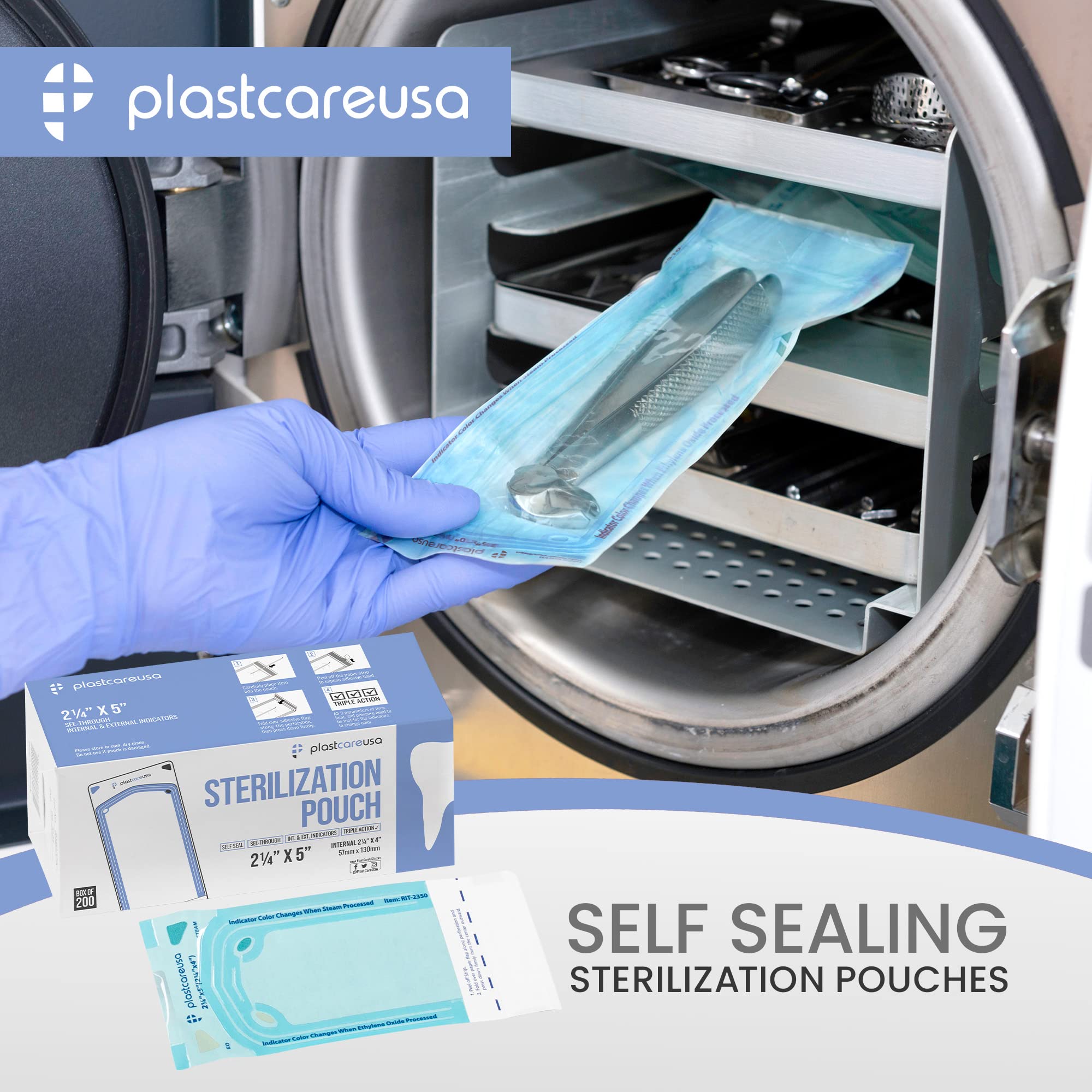 Mua 400 2.25 x 4 Inch Self Sterilization Autoclave Pouches for Cleaning ...