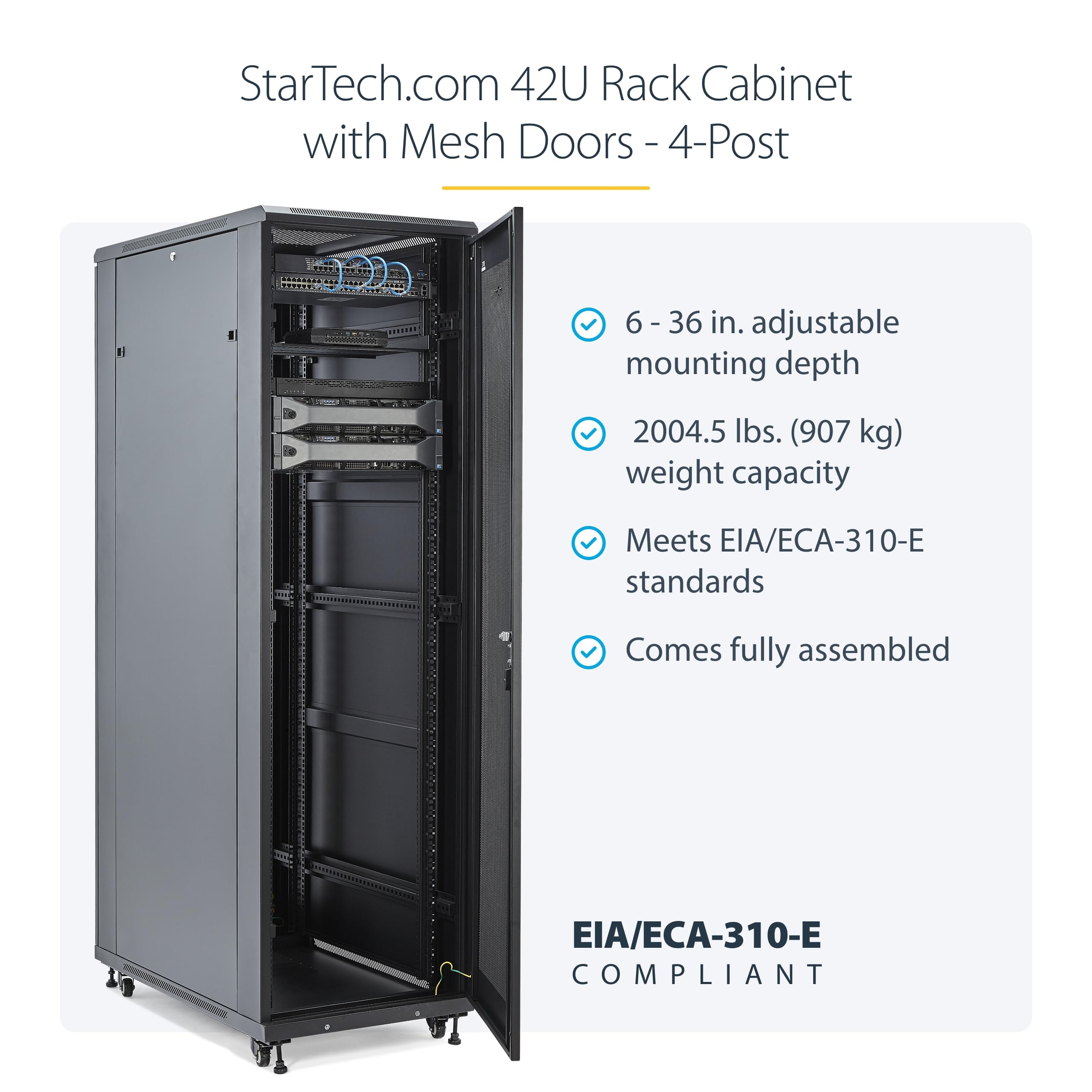 Mua StarTech.com 4-Post 42U Server Rack Cabinet, 19" Data Rack Cabinet ...
