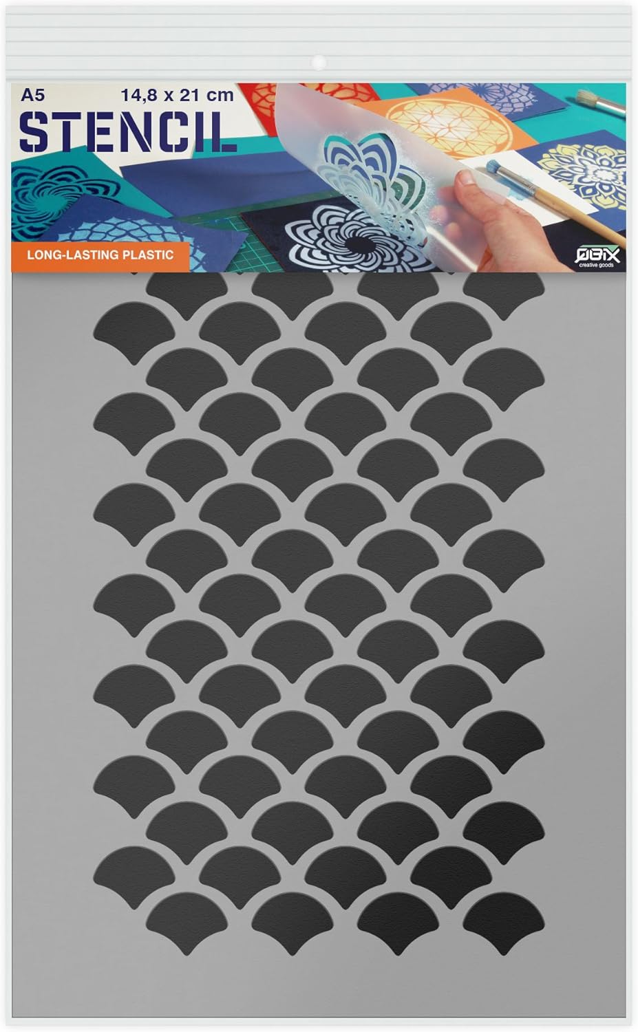 QBIX Scales Stencil – Fish Scales – Pattern Stencil – A5 Size ...