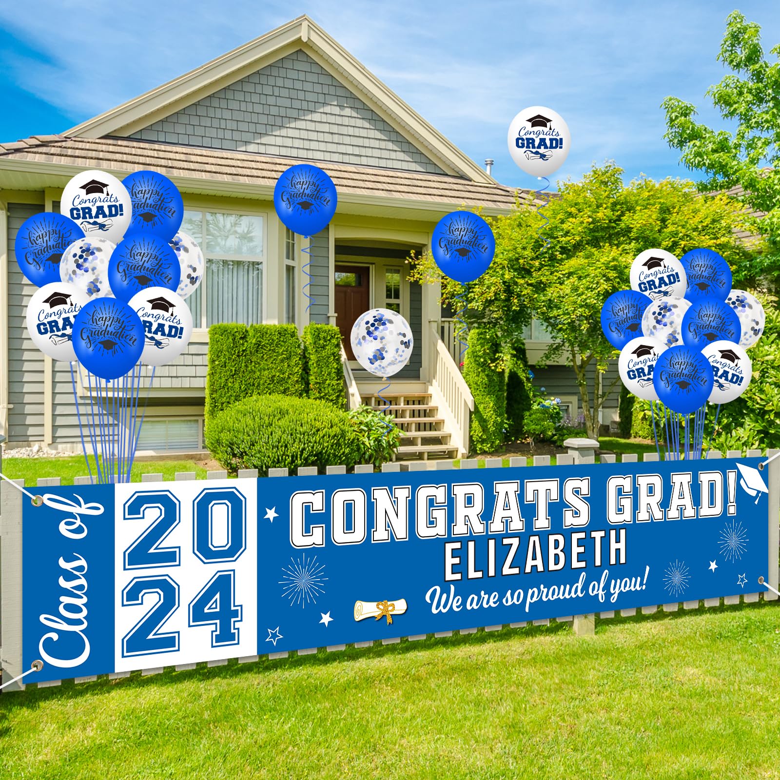 Mua AKEROCK Personalized Graduation Banner Class of 2024 with 32 ...
