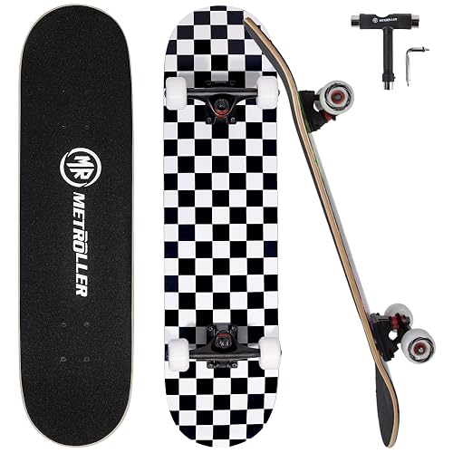 METROLLER Skateboards for Beginners,31 x 8 Complete Standard Skate ...