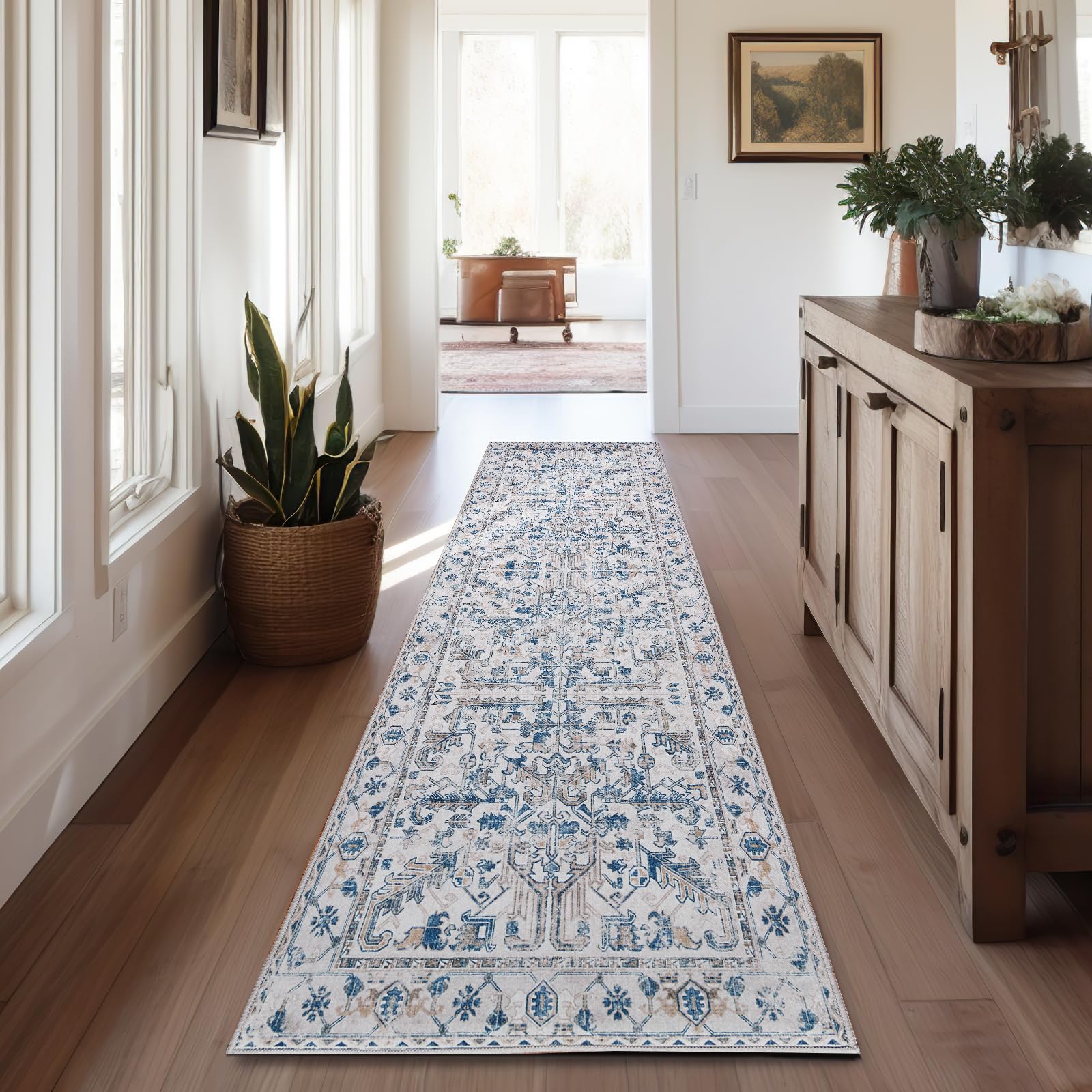 jinchan Runner Rug 2x12 Long Hallway Runner Rug Thin Vintage Washable ...