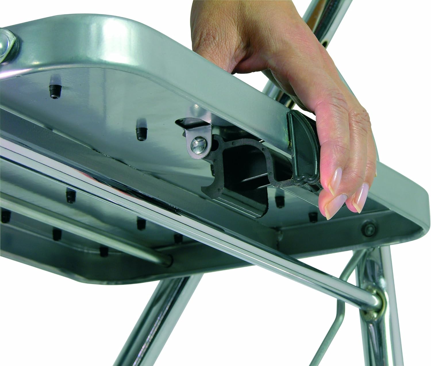 Abru Chrome 3 Step Stepstool, Heavy Duty 150Kg Load Capacity, EN14183 ...