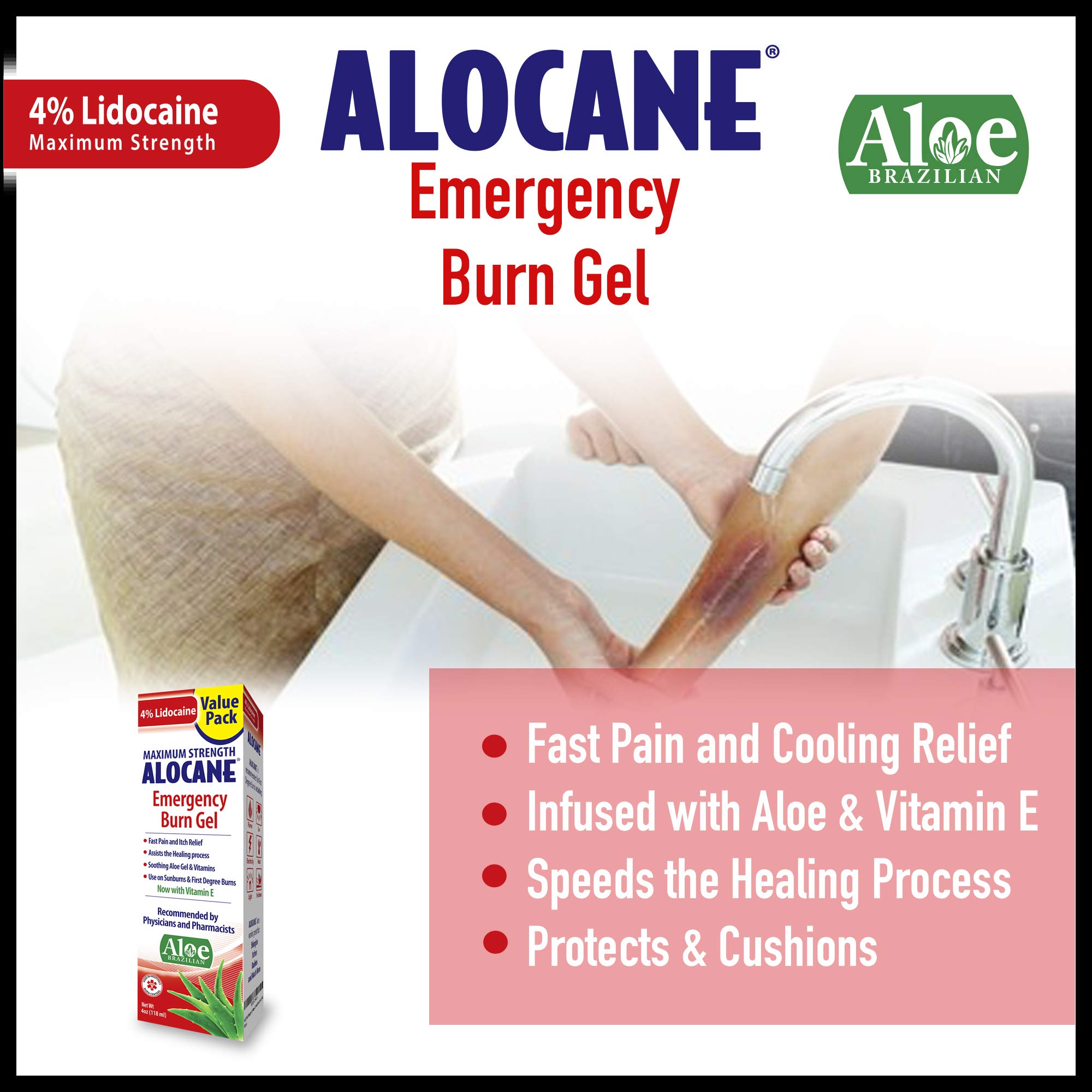 Mua Alocane Emergency Burn Gel 4 Lidocaine Maximum Strength Fast Pain ...