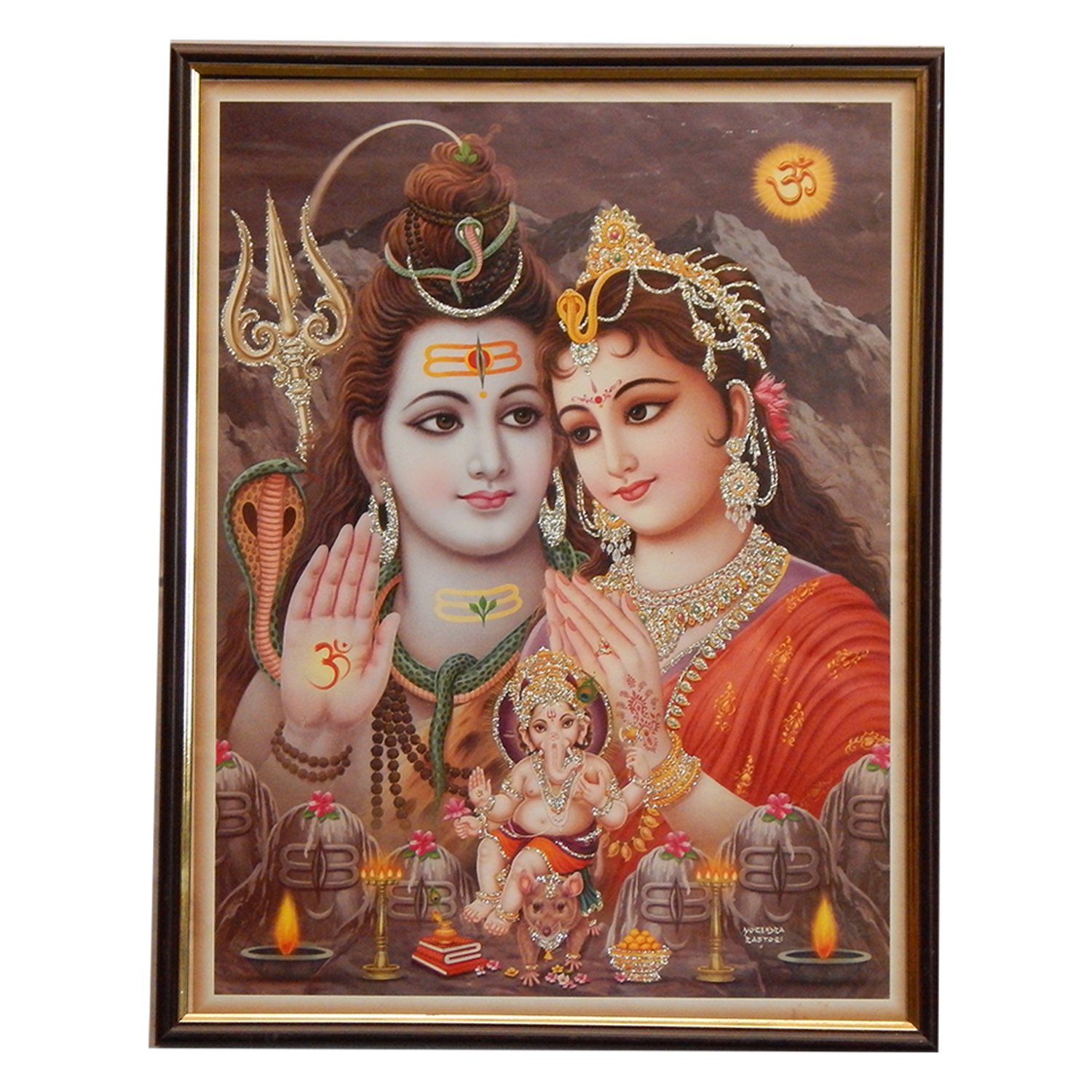 Buy wow international Wood Lord Shiva Photo Frame Online at Low Prices ...