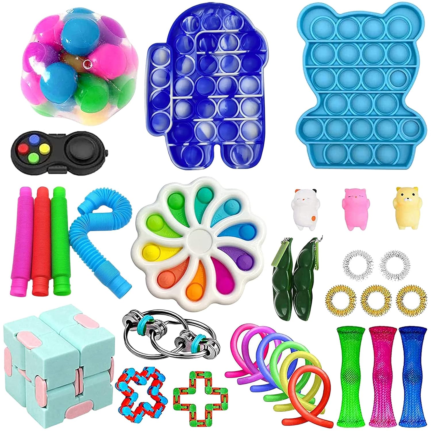 Fidget Toys Pack, 30Pcs Sensory Fidget Toy Sets, Cheap Fidget Toys Pack ...