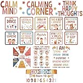 Amazon.com: Blue Boho Calming Corner Classroom Bulletin Board Set ...