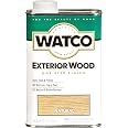 Watco 67741 Exterior Wood Finish, Quart, Natural - Household Wood ...