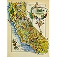 Amazon.com: SIGNCHAT Vintage Illustrated California Map Metal Sign ...