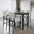 Amazon.com - Merax 5 Piece Counter Height Dining Table Set, Classic ...