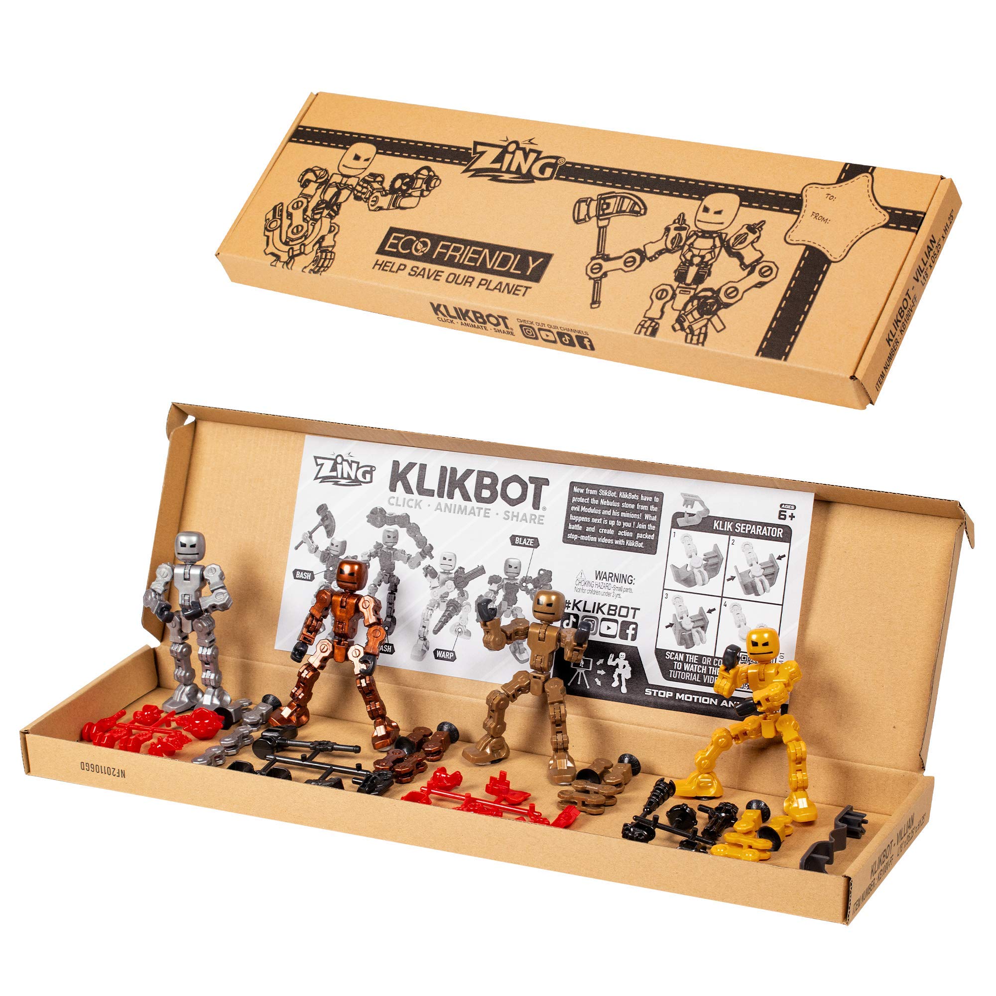 Mua Zing Klikbot, Complete Set of 4 Poseable Action Figures with ...