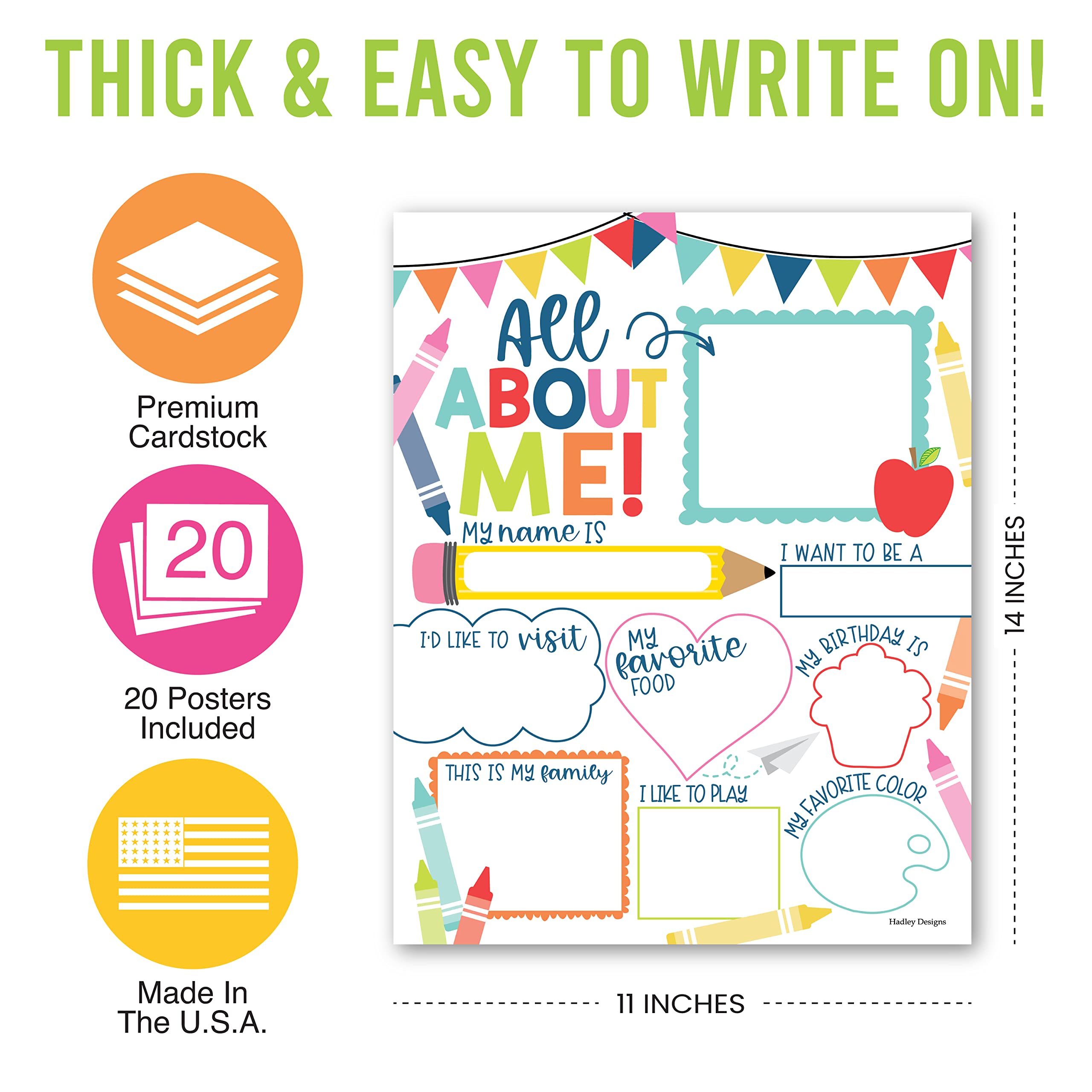 Mua Hadley Designs Hadley Designs All About Me Posters Elementary - 20 ...