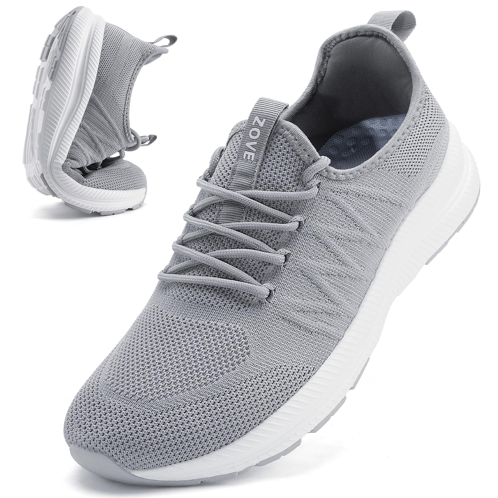 ZOVE Wide Toe Box Shoes for Men Extra Wide Width Sneakers Non-Slip ...