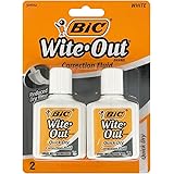 Amazon.com : Bic White-Out Quick Dry Buff Correction Fluid (4 Pack ...