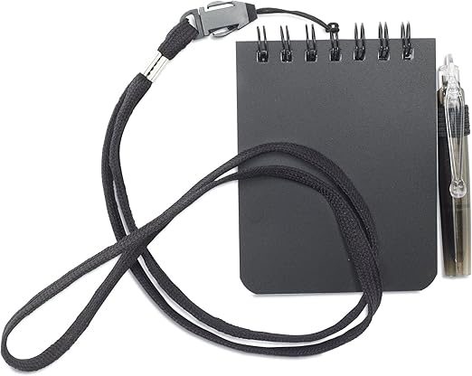 PromotionGift Notebook with pen and lanyard - black: Amazon.co.uk ...