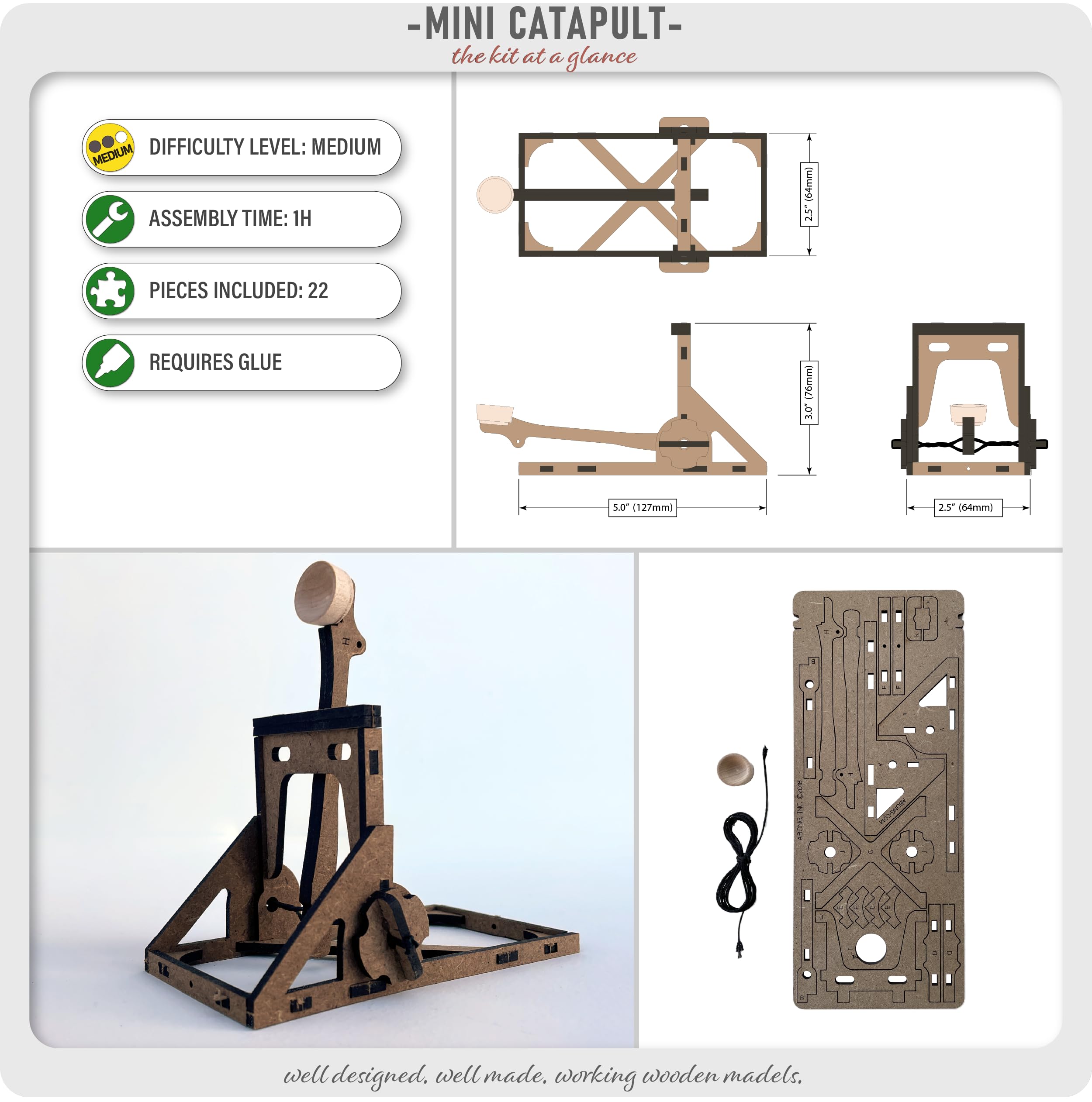 Mua ABONG Wooden Mini Medieval Desktop Warfare Model Kits to Build ...