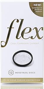 FLEX Menstrual Disc - 12 Discs - Cleaner Disposable Model of Reusable ...