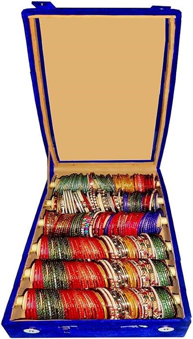 Little One Blue 6 roll bangal churi Box : Amazon.in: Jewellery