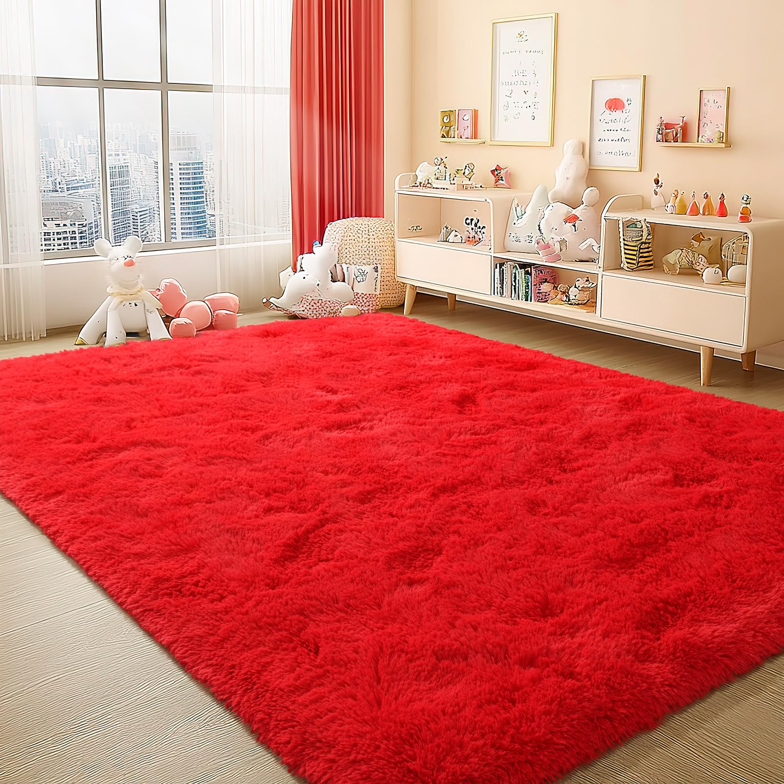 BENRON Red Rugs for Living Room 5x8 Large Area Rug for sale | North Las ...