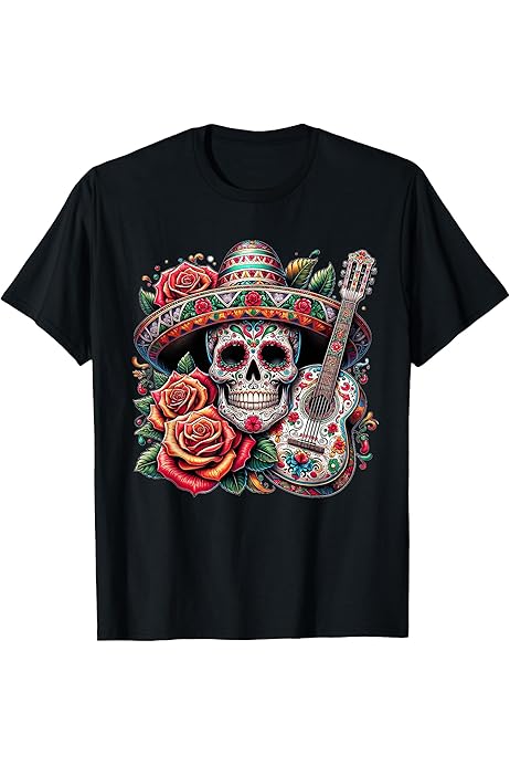 Camiseta Ranchera Calavera Rota Remera Calavera Mexicana 2 Don
