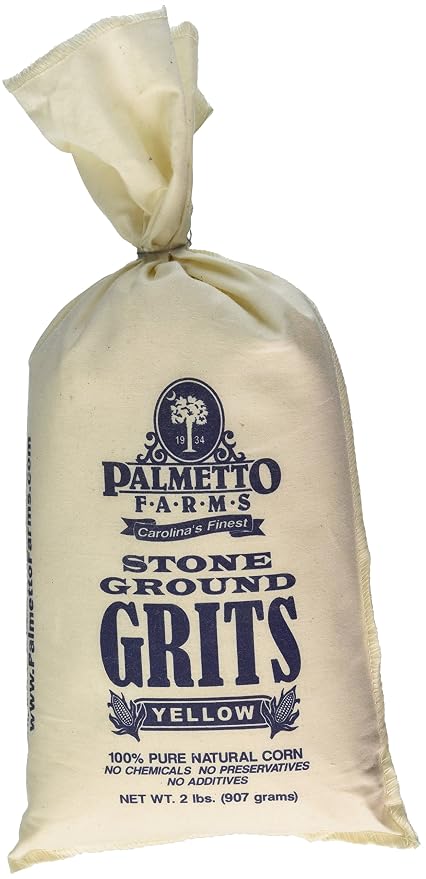 Palmetto Farms Yellow Stone Ground Grits 2 LB - Non-GMO - Just All ...