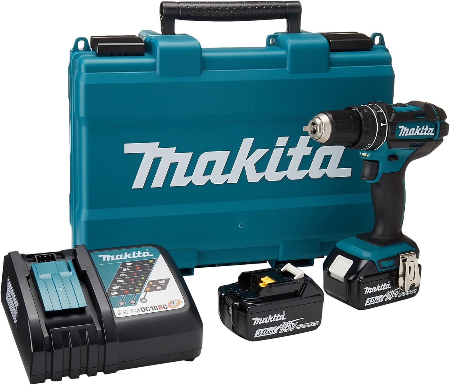 Makita DHP482RFE Rotomartillo Atornillador, 1/2" V.V.R. 0-600/0-1.900 ...