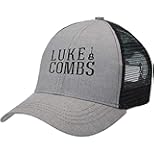 LC Luke Combs Custom Logo Black Mesh Trucker Hat … at Amazon Men’s ...