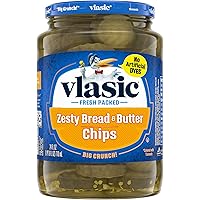 Amazon.com : Vlasic Zesty Bread and Butter Pickle Chips, 12 - 24 Ounce ...