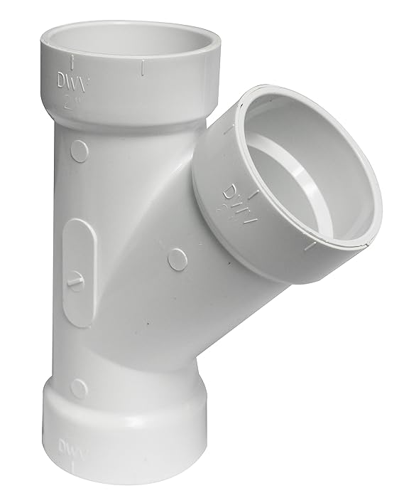 Canplas 192302L PVC DWV Y Long HXHXH, 2-Inch, White - Pipe Fittings ...