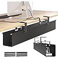 Amazon.com: [Upgraded] Large Under Desk Cable Management Tray, Cinati Cable Management Under ...