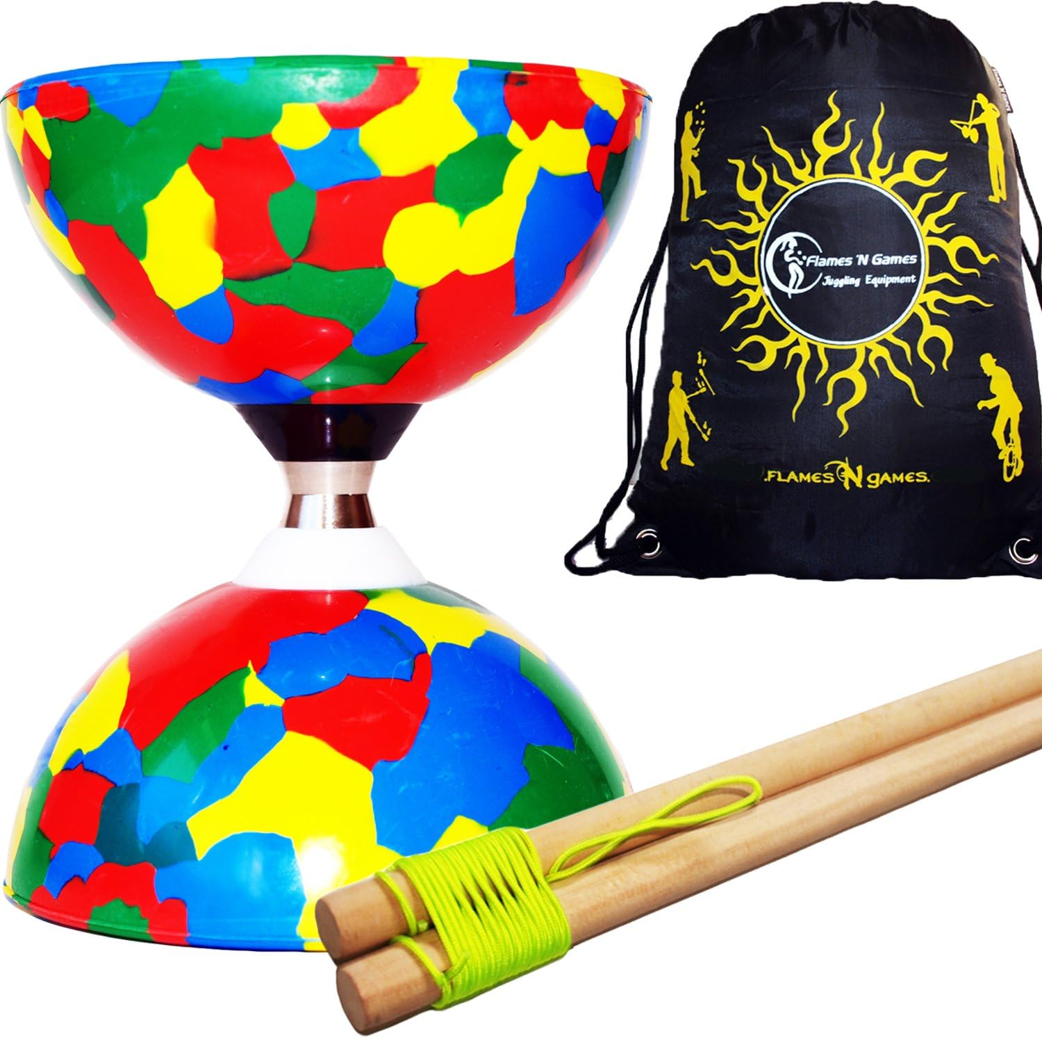 Juggle Dream JESTER Ball Bearing Pro Diabolo Set + Wooden Diabolo ...