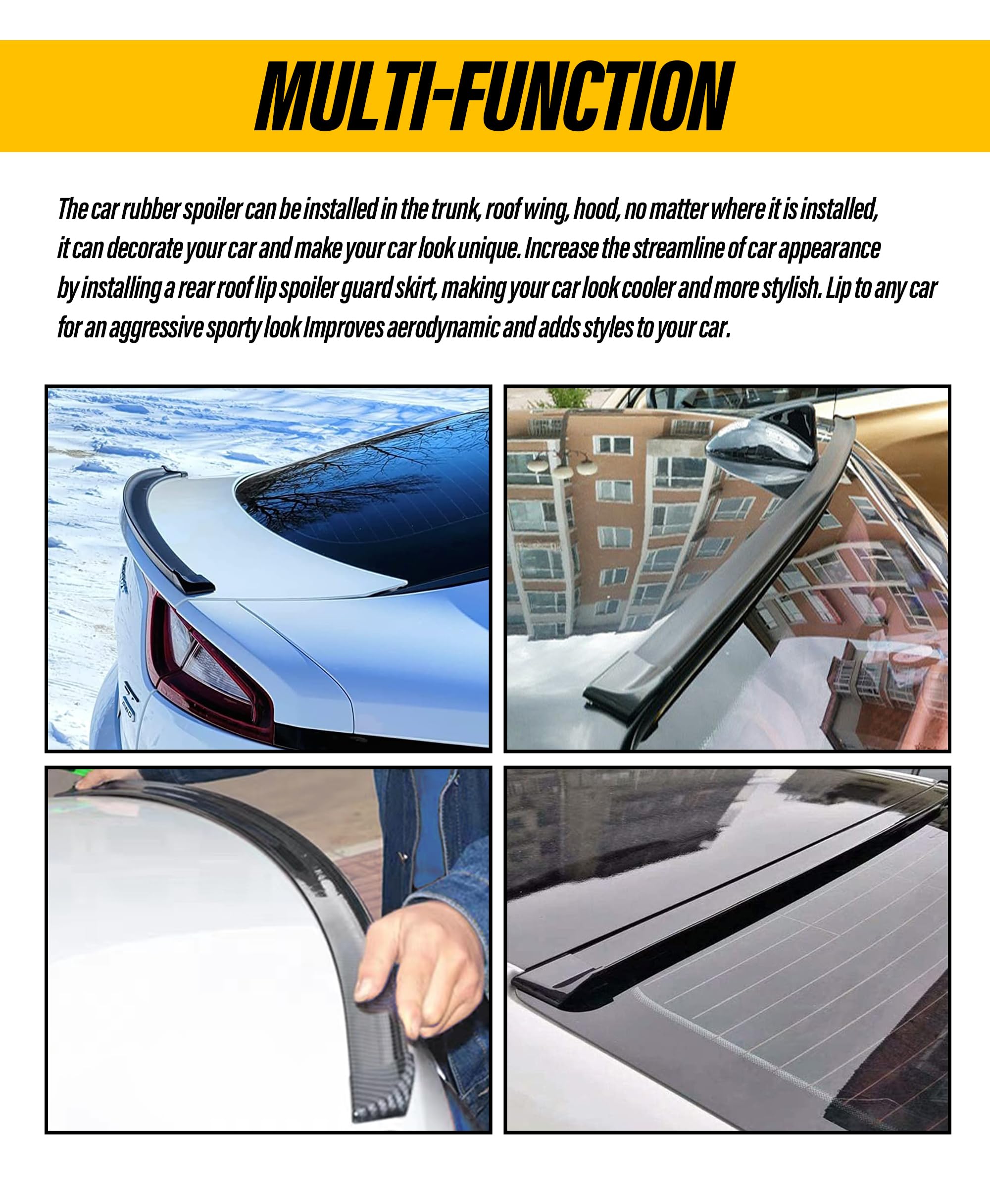 Mua ESEWALAS Universal Car Rear Spoiler Exterior,Car Trunk Spoiler Roof ...