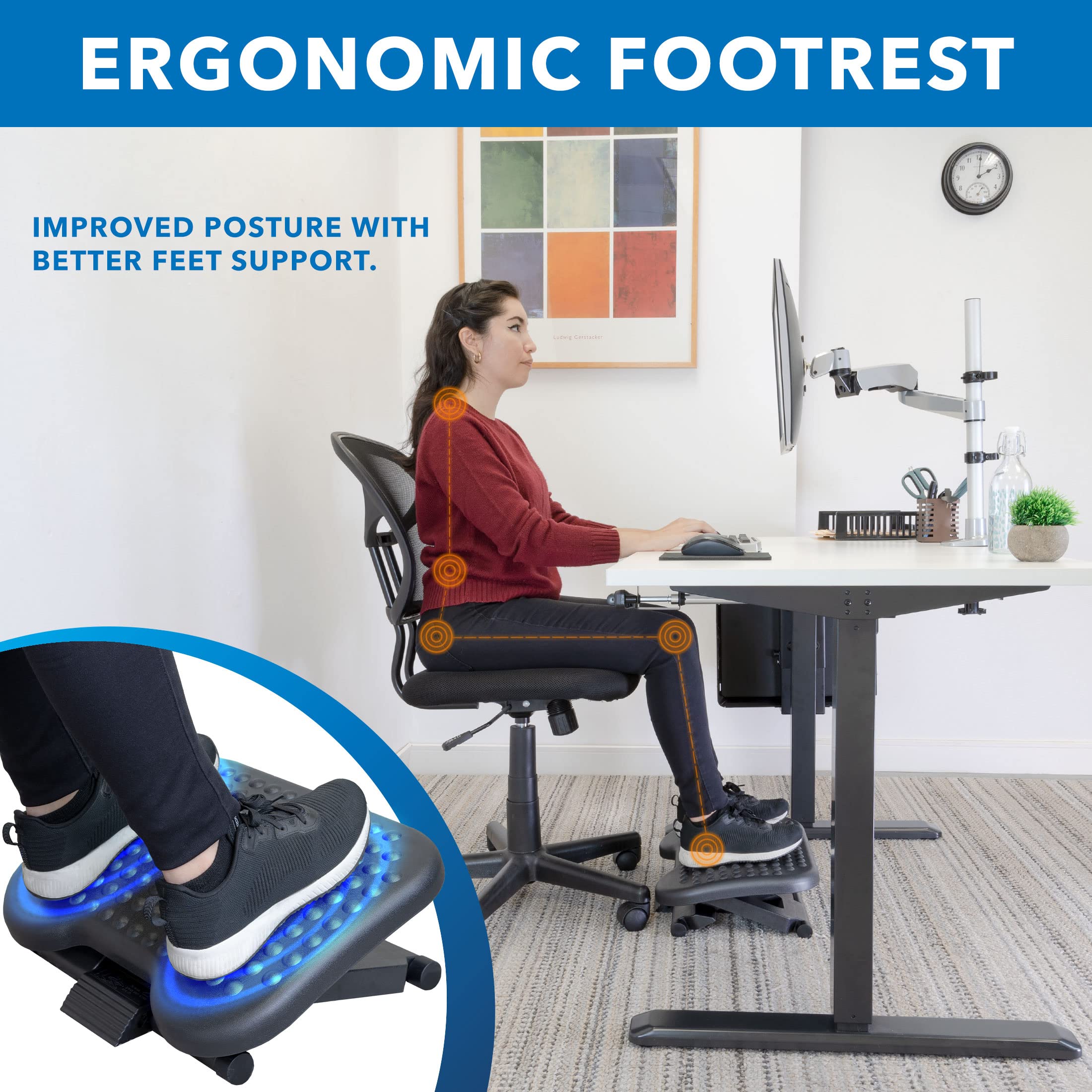 Mua Mount-It! Ergonomic Under Desk Footrest with 3 Height Levels ...