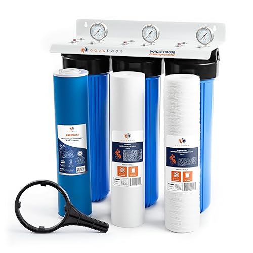 Aquaboon Whole House 3 Stage Water Filter System - Polypropylene ...
