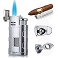 Amazon.com: PROMISE Torch Lighter Triple Jet Flame Refillable Butane Lighter Windproof Lighter ...